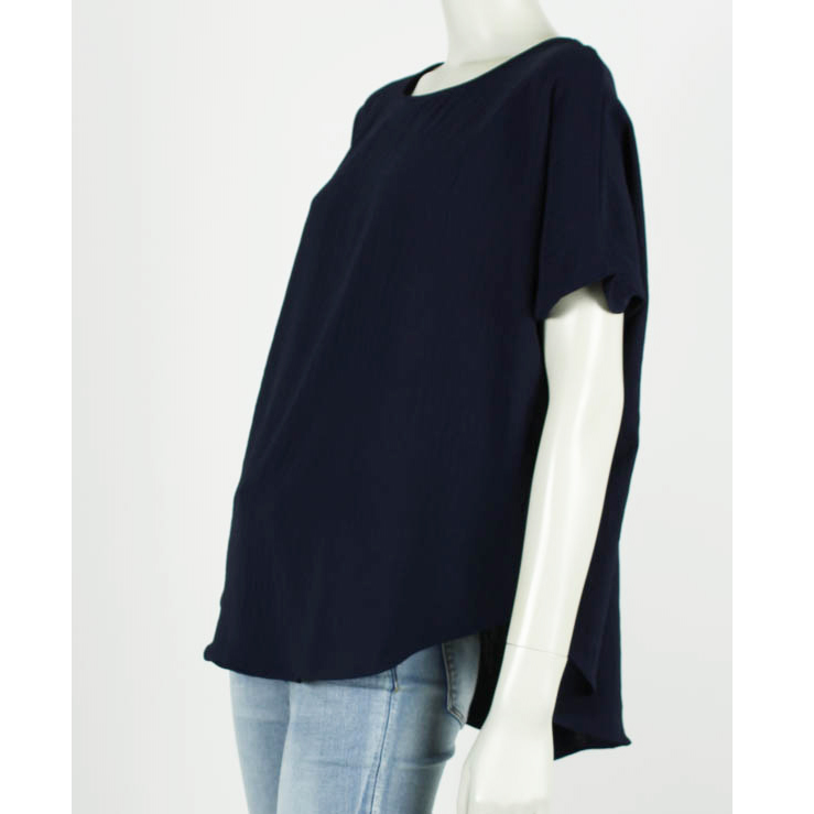 Ruimvallende basic top Marja – Navy – By Anouschka