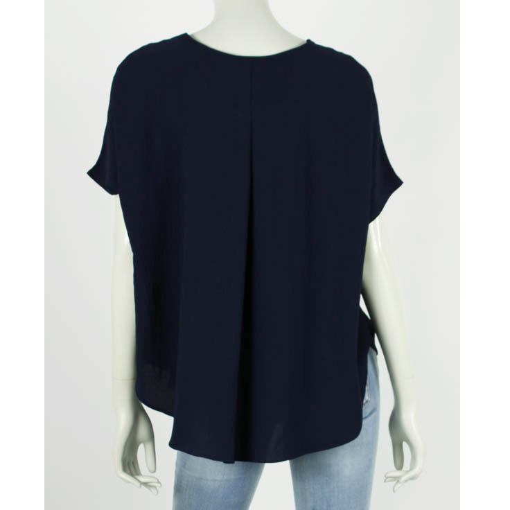 Ruimvallende basic top Marja – Navy – By Anouschka